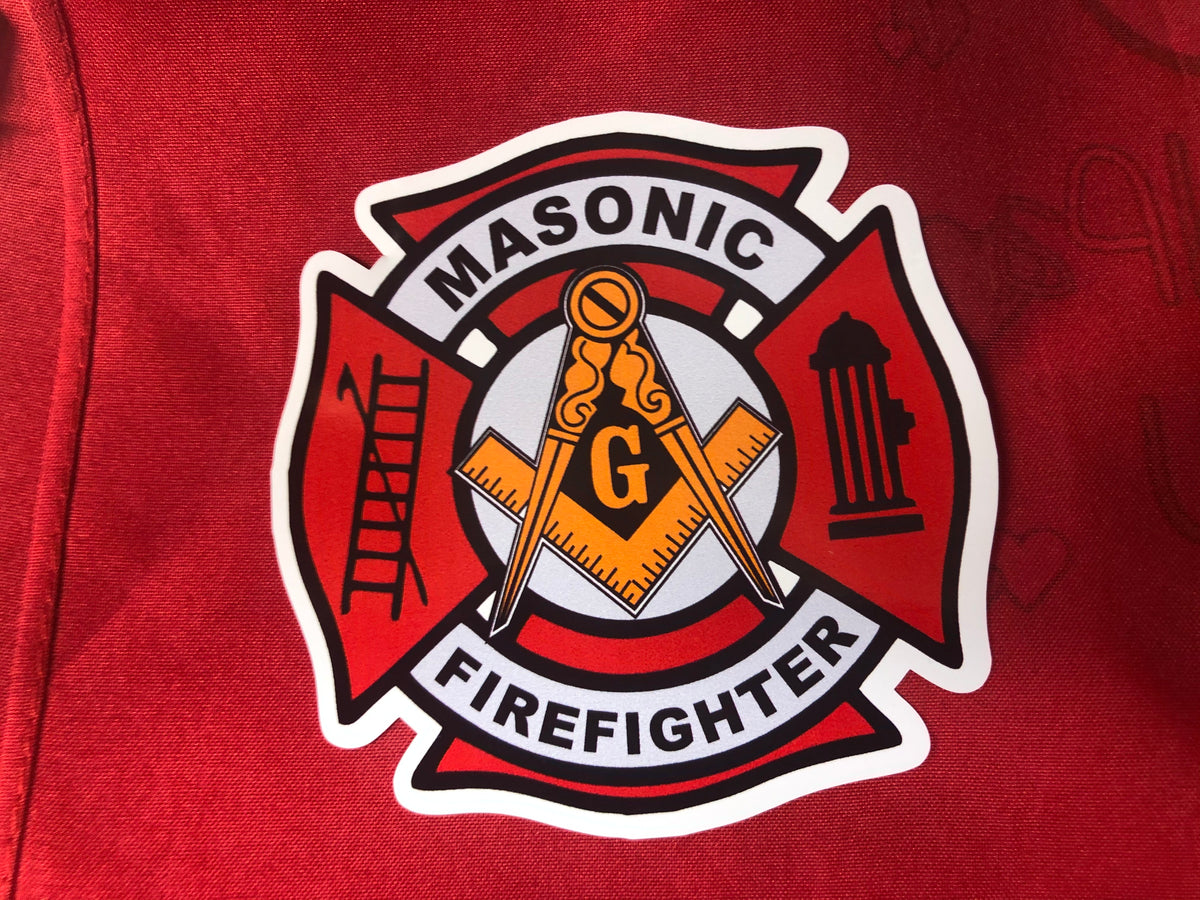 Masonic Firefighter Maltese cross sticker – Carolina Creations llc