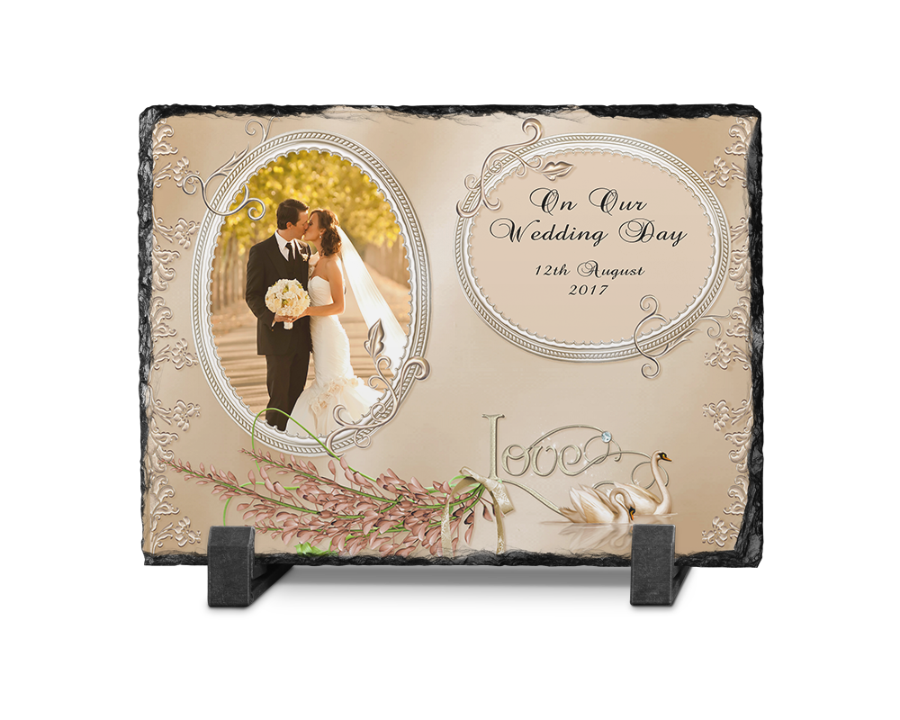Wedding photo slate rectangle Design 3 – Carolina Creations llc