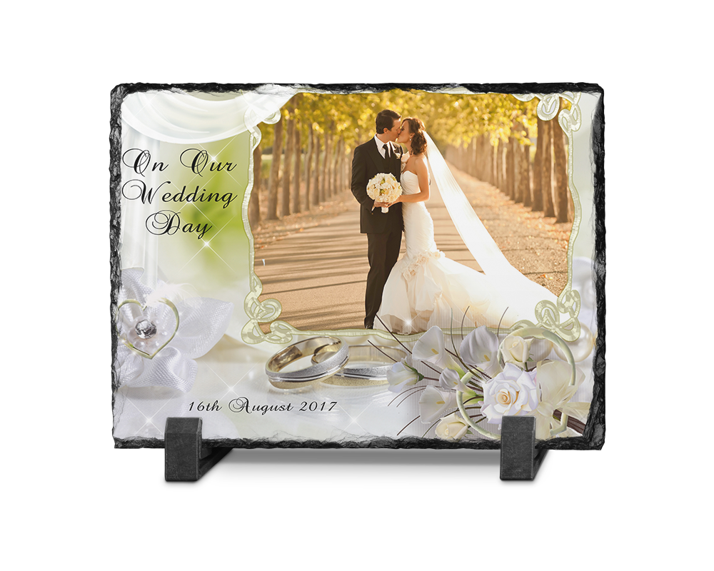 Wedding photo slate rectangle Design 1 – Carolina Creations llc